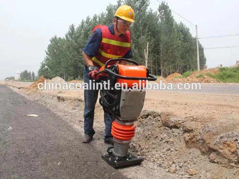 High Performance 80kg Petrol Engine Tamping Compactor Soil Rammed Earth ...