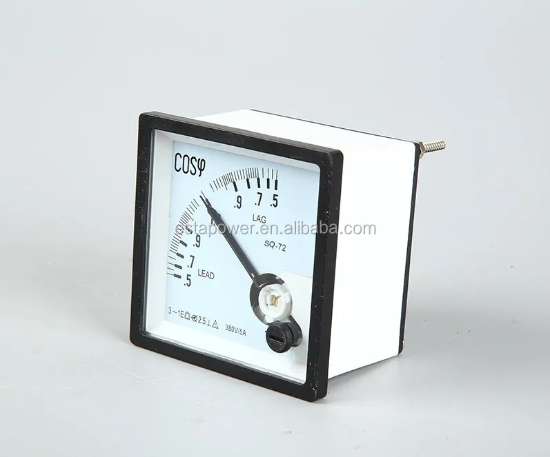 72*72 Cos Pointer Type Three Phase Power Factor Meter 380v/5a - Buy ...