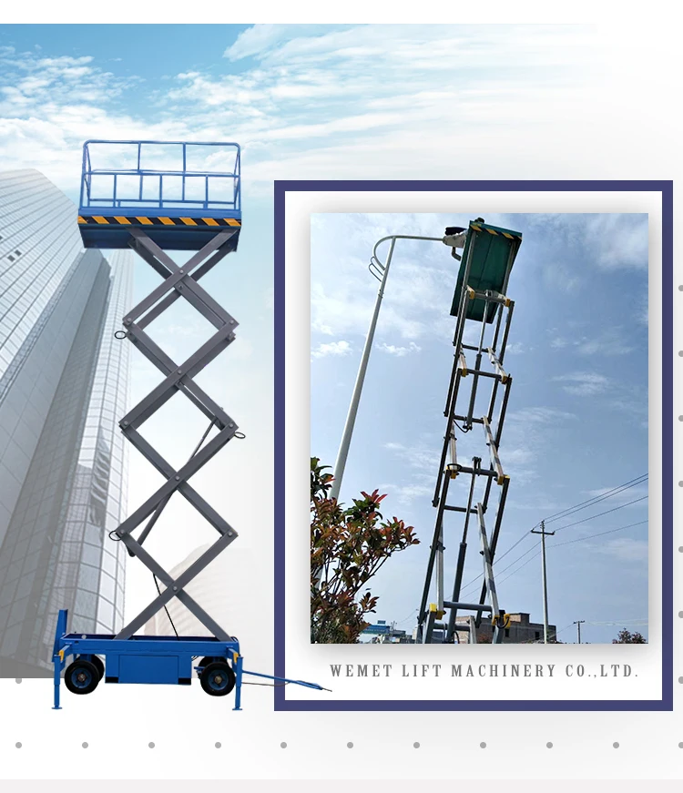 6m 8m 10m Mobile Folding Electric Scissor Scaffolding Lift