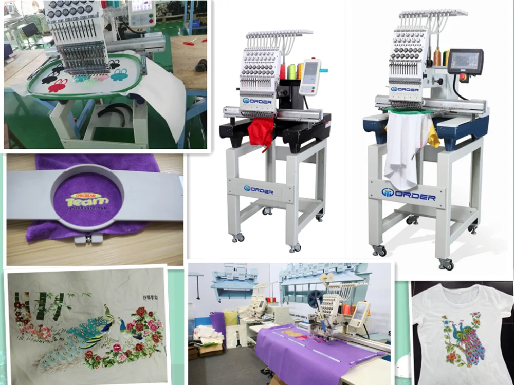 Single Head 15 Colors Embroidery Machine Computerized Cap And T-shirt ...
