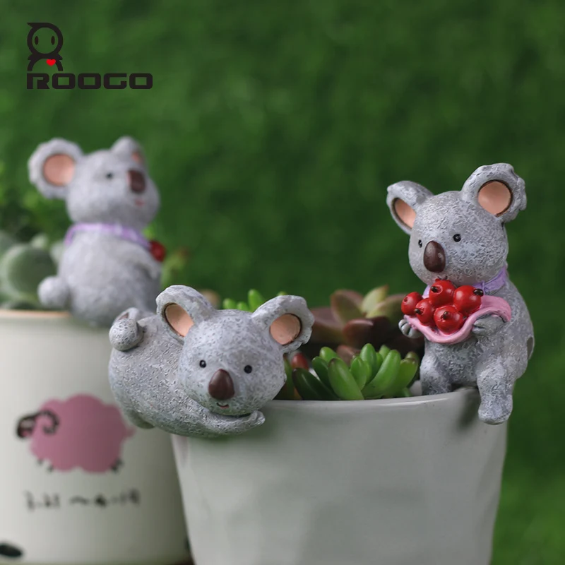 Roogo Koala Animal Plant Pot Huggers Pot Sitters Flower Pot Edge ...