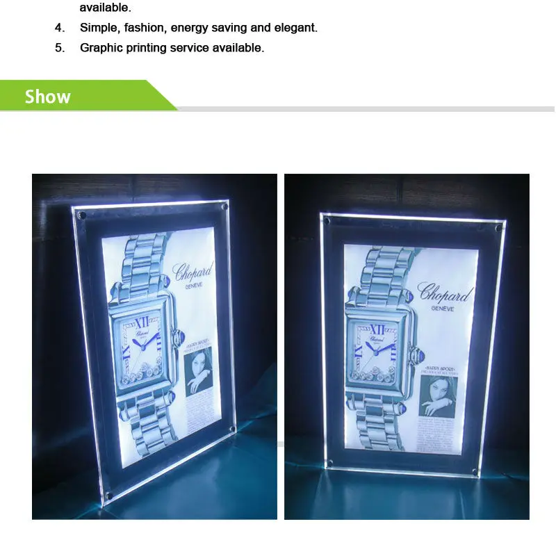 LED Crystal Display Light Box - Durable & Energy Efficient