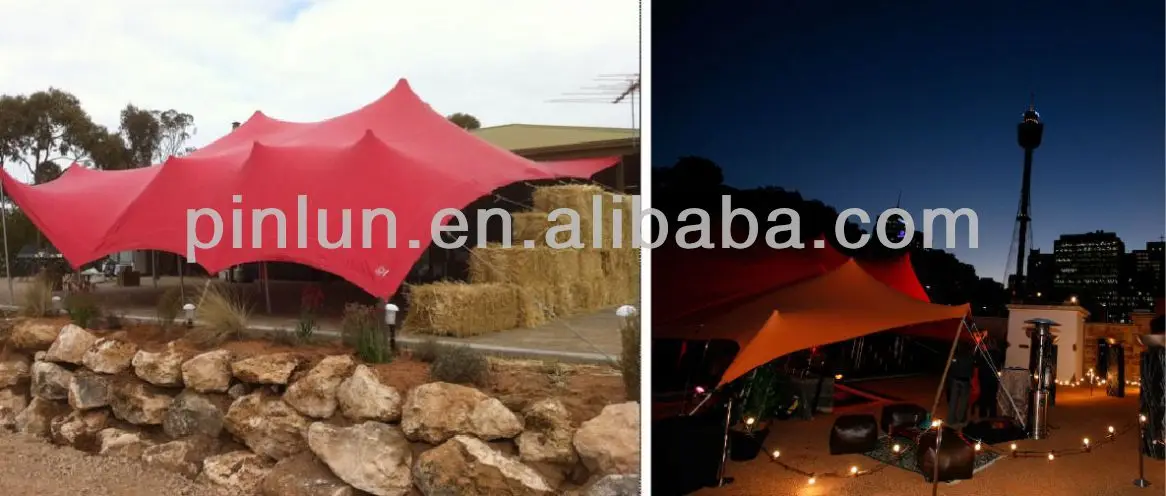 100% Polyester Stretch Tent Fabric with PVC Coating
