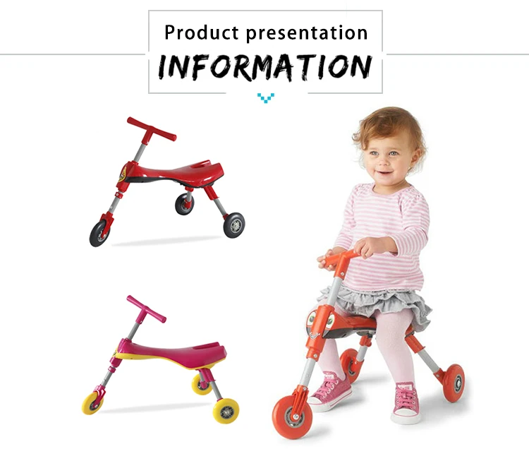 Cheap 3 Wheel Scuttle Bug Fold Scooter Baby Tricycle Ride On Car For ...