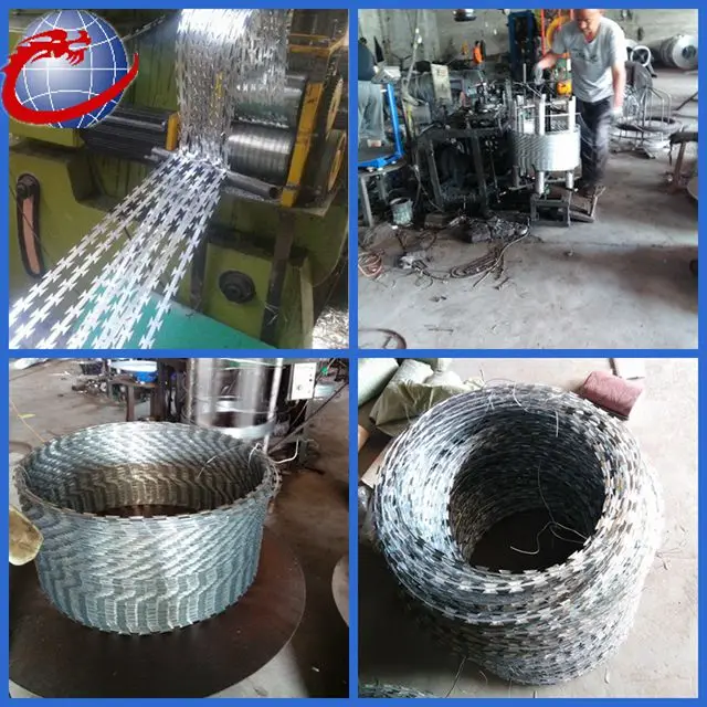 BTO-30 PVC Coated Razor Ribbons - Concertina Barbed Wire