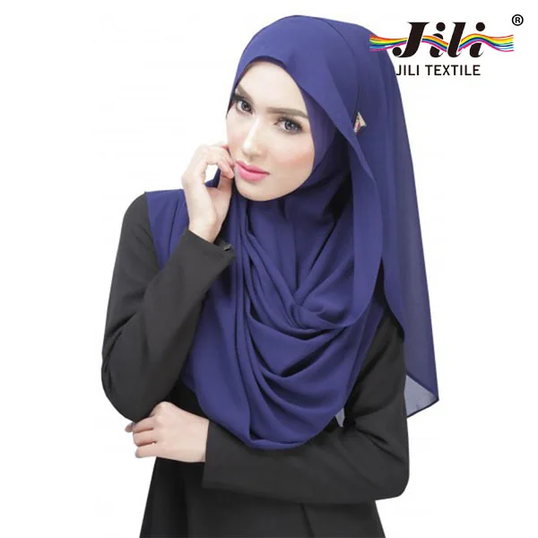 100% Spun Polyester Iran Islamic Muslim Voile Hijab - Buy Voile Hijab ...