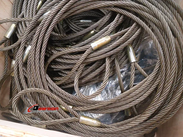 Flemish Eye Wire Rope Lifting Sling with S505 Swaged Steel Ferrule ...