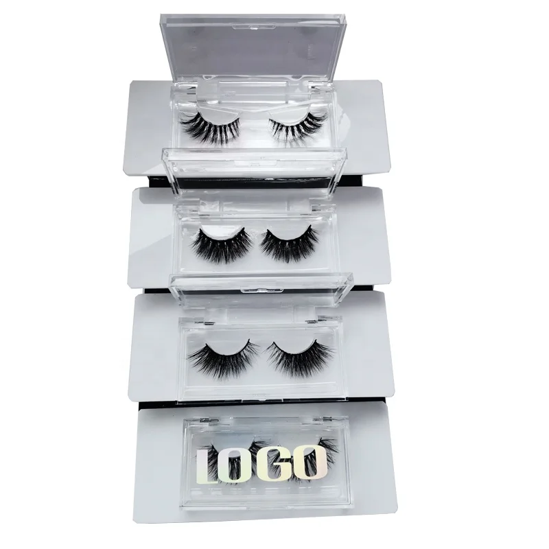Custom Logo Plastic Acrylic Eyelash Tray Empty Eyelash Packaging Boxes ...