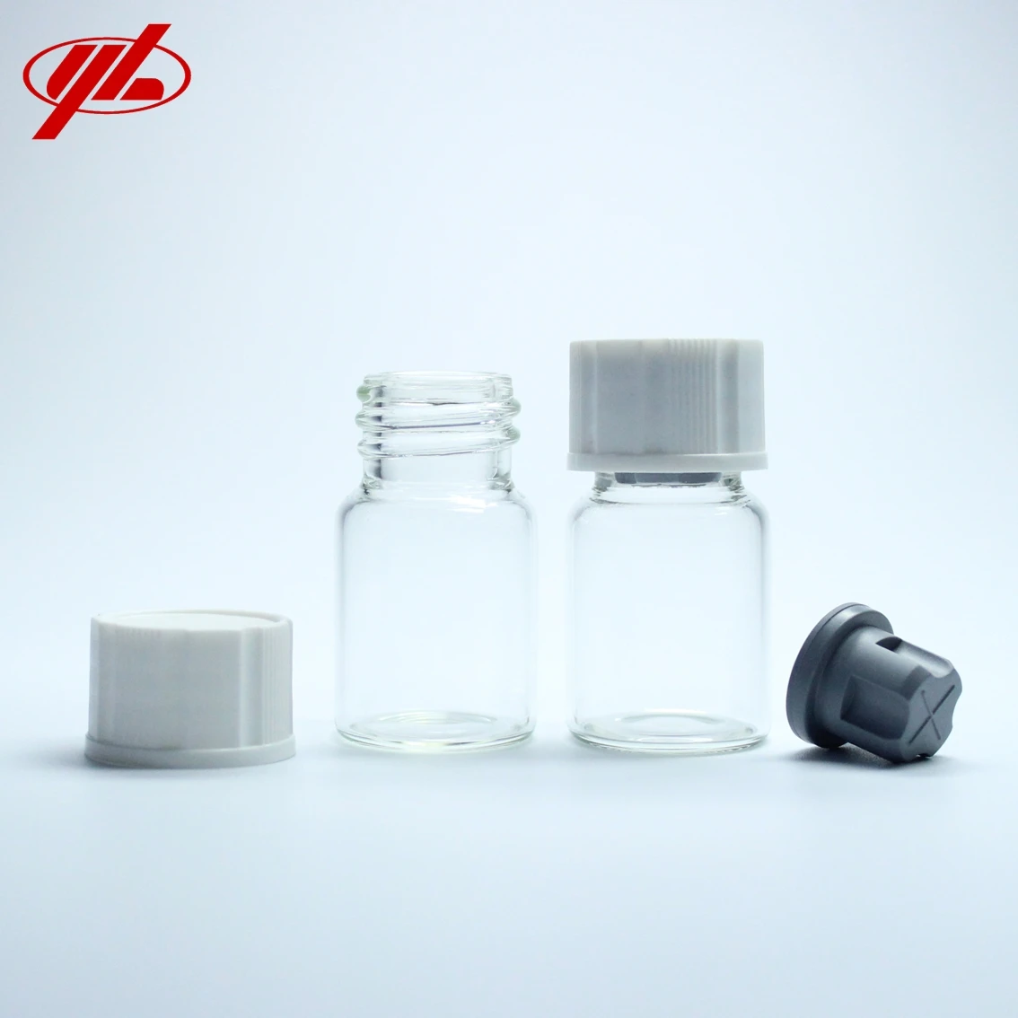 GMP Certified Small Glass Vials with Screw Caps for Personal Care