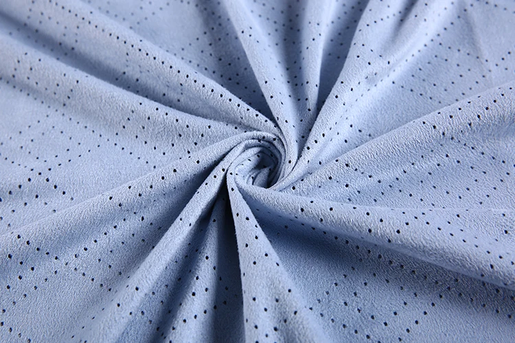 Morden Style Discount Polyester Micro Suede Waterproof Perforated Suede ...