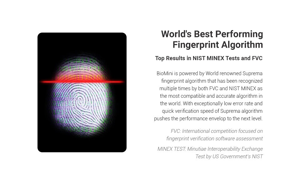 Suprema Reader Biomini Plus 2 - Efficient Biometric Solutions