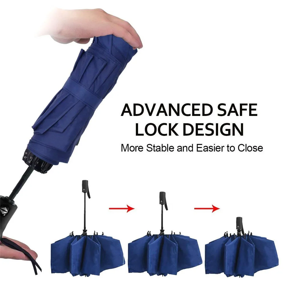 46inch Navy Blue Classic Reinforce Stormproof Umbrella