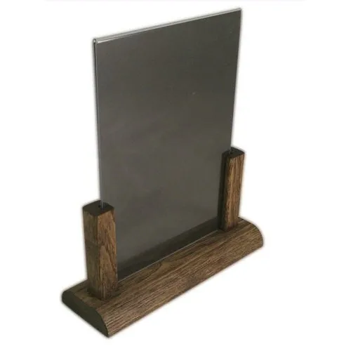 A3 Size Rustic Wood Table Talker Stand Menu Holder – Multi-Functional ...