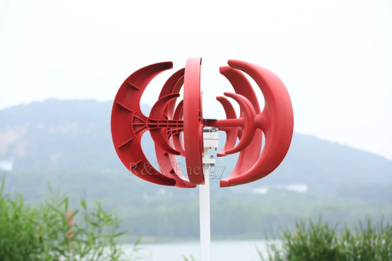 Double Blades Dc 300w Vertical Wind Turbine Generator 12v 24v Red White ...