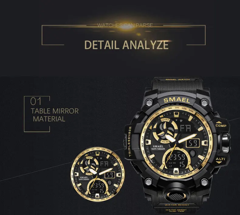 Army Watches Digital Backlight Relogio Masculino Alarm Watch Men ...