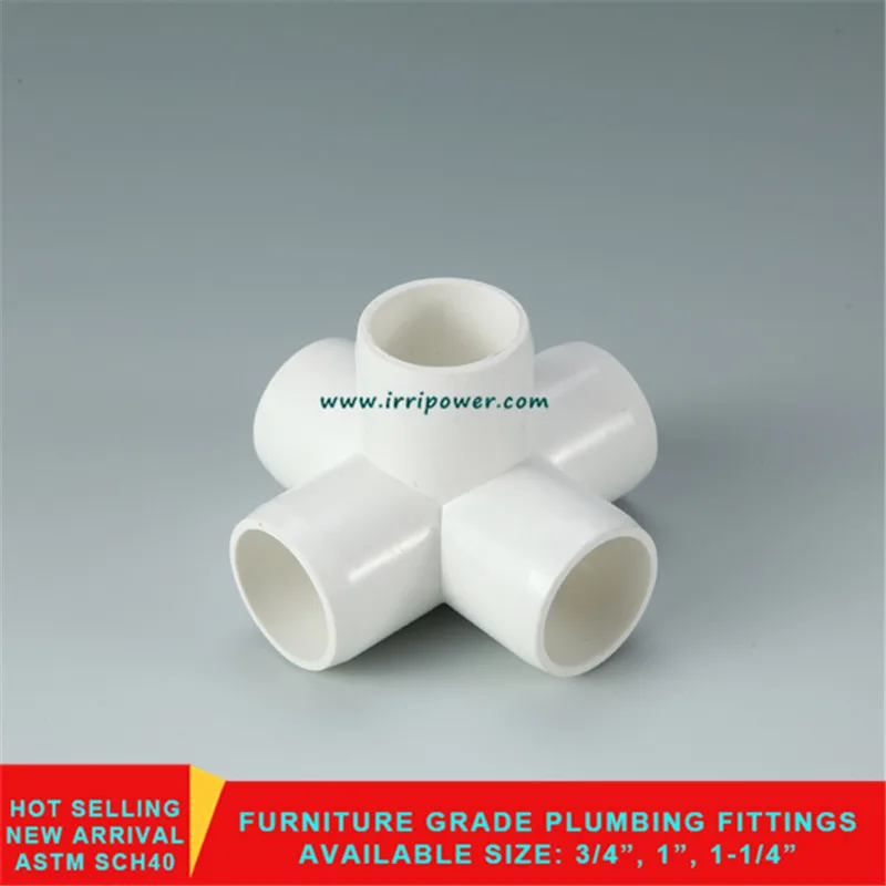 Plastic Connector PVC 6 Way Cross Fittings for Water Supply