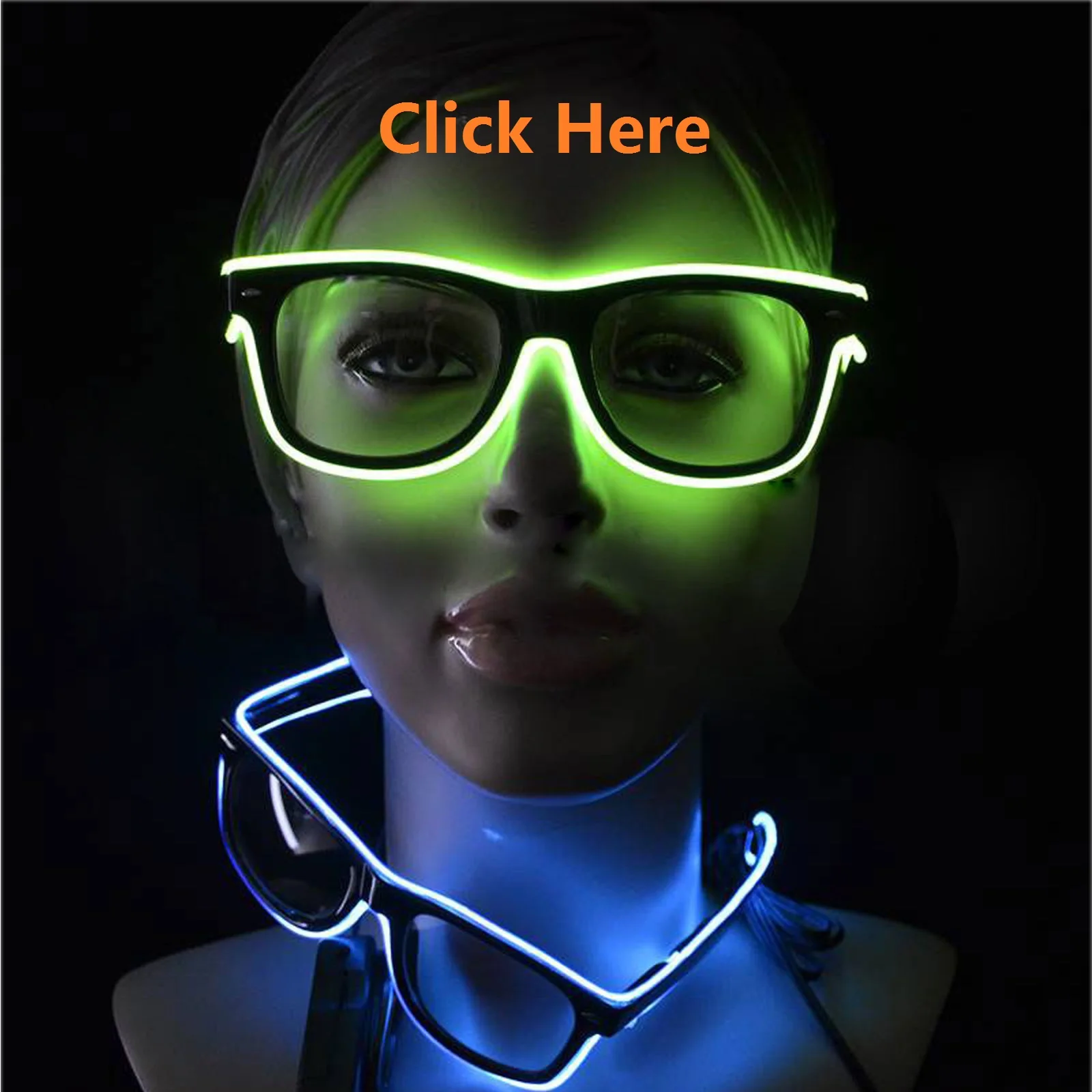 Wireless Voice Control Dj Rgb Rechargeable Led El Sunglasses With Flash ...