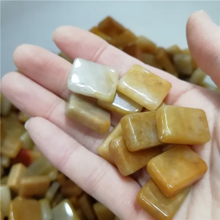 Wholesale Polished Yellow Jade Tumbled Stones Crystal Gravel - Buy ...