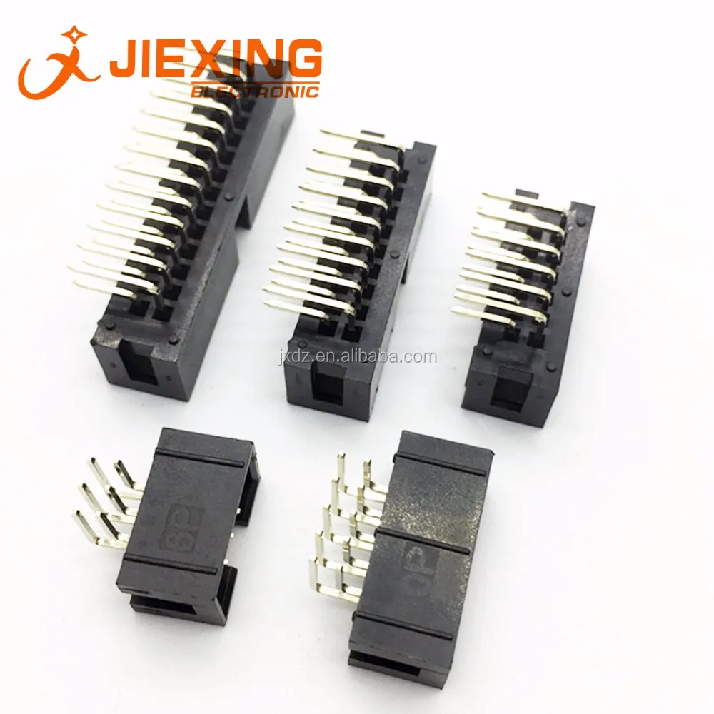 IDC Connector 2.54mm 2X5P 10pin Male Header Right Angle DC3-10P for Ribbin Cable