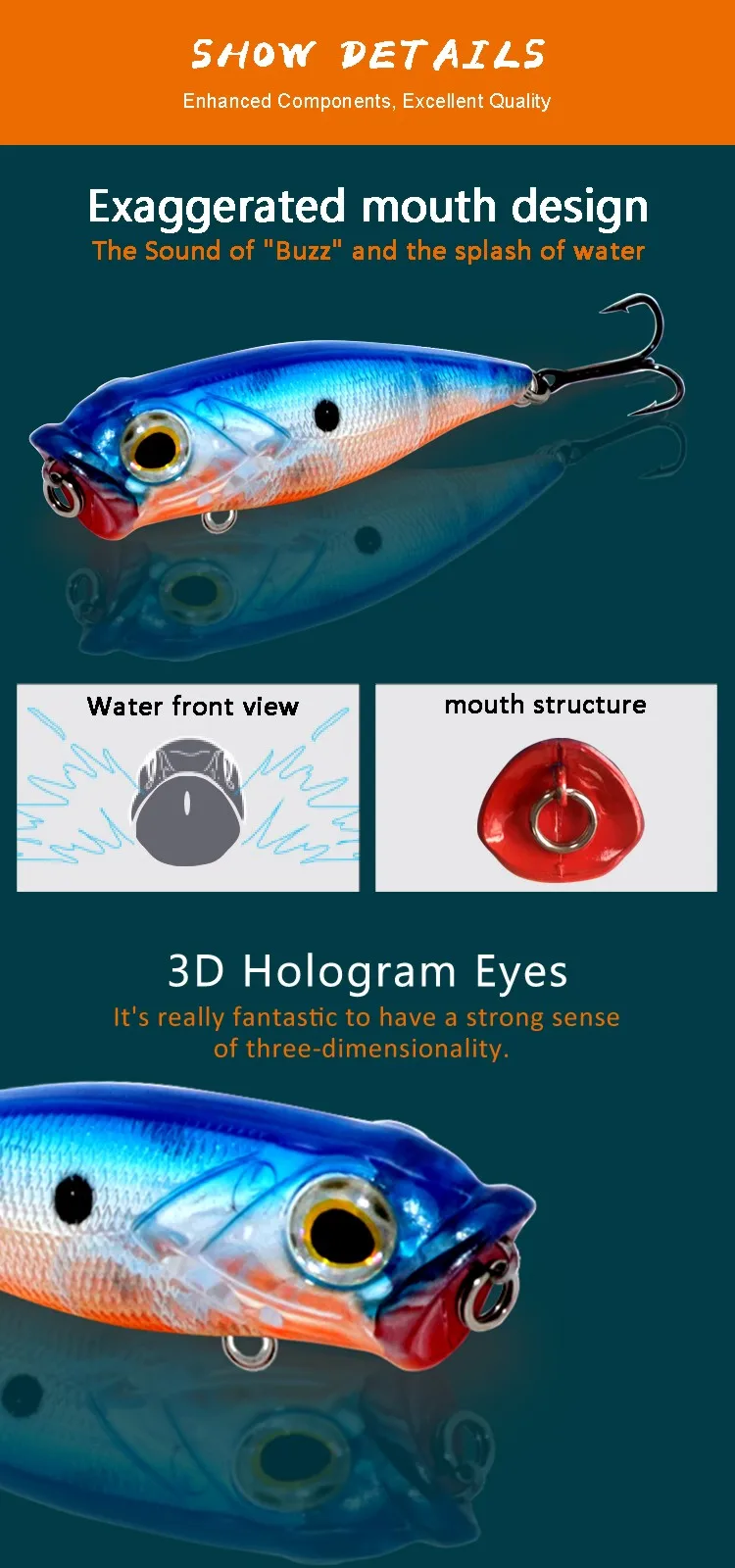 DIY Paint Blank Popper Fishing Lures - Recertop Quality