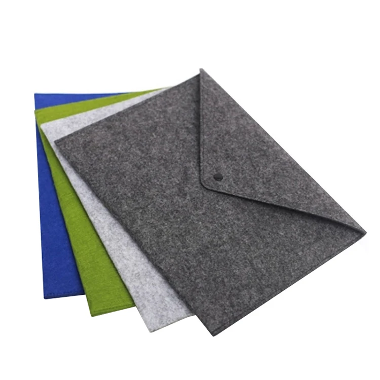 Nonwoven Fabric Button Closure Felt Document Pouch Felt Pouch - Buy ...