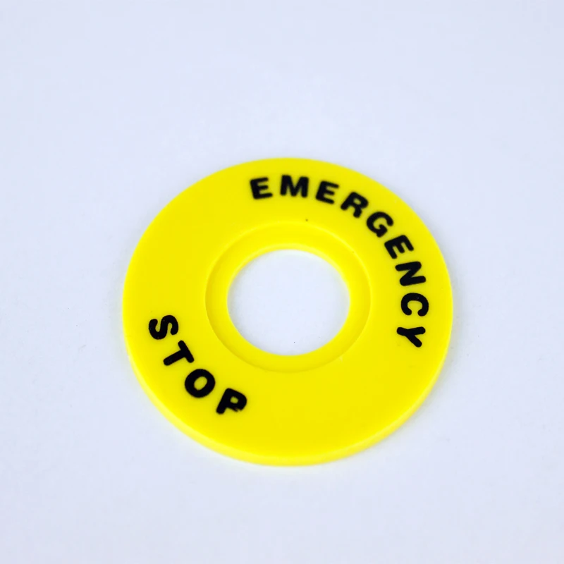 Diameter22mm Yellow Emergency Warning Ring Emergency Stop Button ...