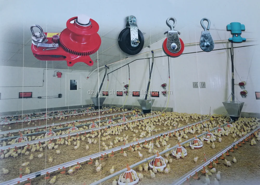 Feeding Line,Drinking Line Winch Poultry Pulley Drinking System For ...