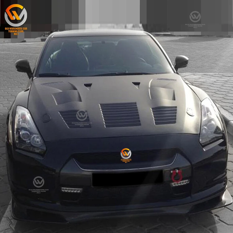 Carbon Fiber Car Hood Bonnet Body Kit for GTR R35 08-16