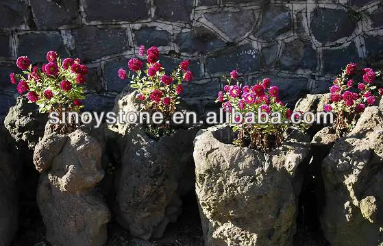 Garden Red Color Volcanic Rock Planters - Stylish & Durable