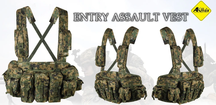 Digital Woodland Advanced Military Tactical Vest Ak47 Magazine Chest ...