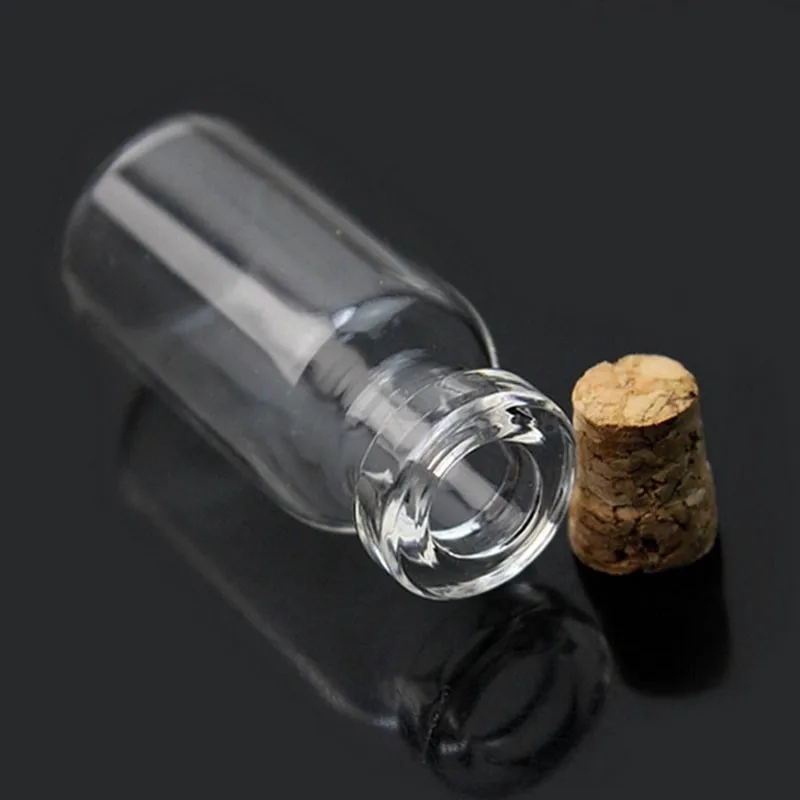 Small Clear Sample Test Tube Glass Vials With Wooden Cork Stopper Jars ...