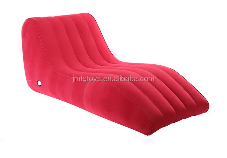 OEM S-Shaped Flocking PVC Inflatable Loungers for Living Room