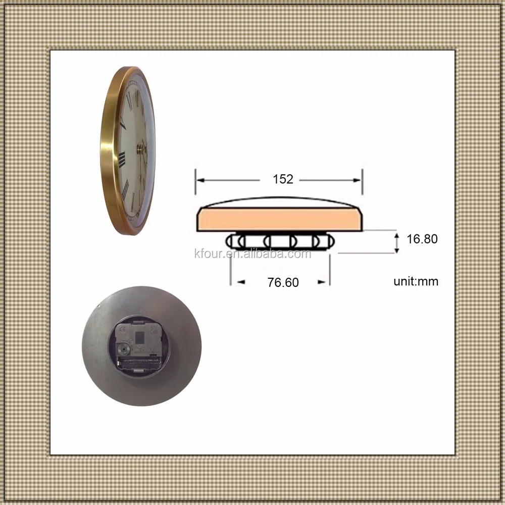 Clock Insert / Clock Fit-ups / Clock Head Dia.152mm (6 Inches) With ...
