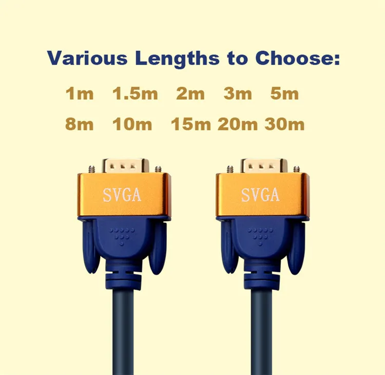 VGA Color Code - Dual Monitor Cables for Long Distances