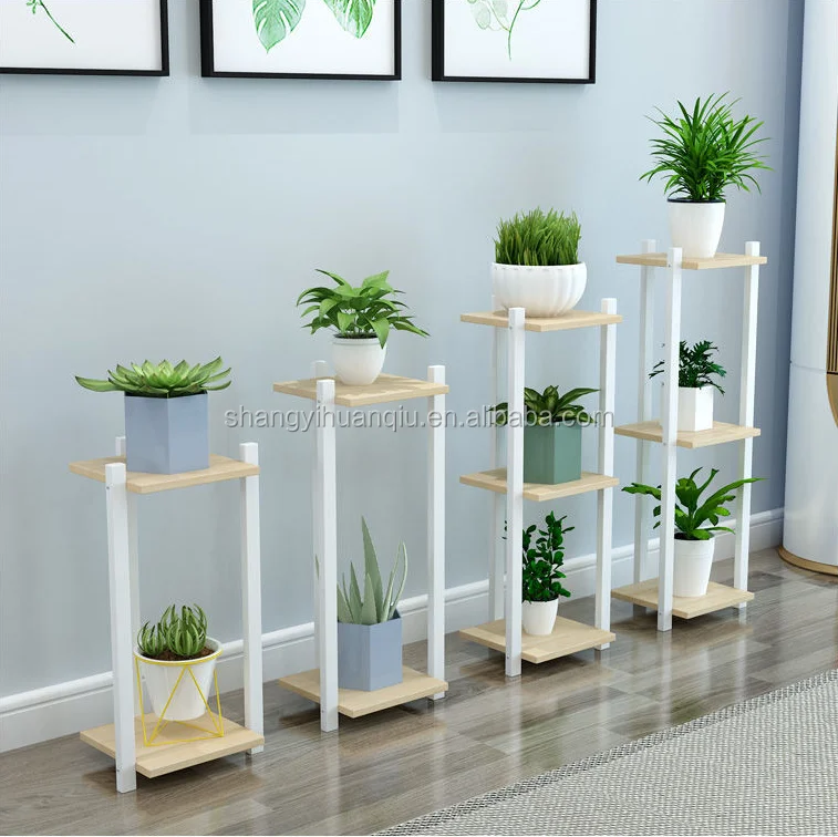 Modern Indoor Wood Plant Stand In 4 Sizes Pine Wood Flower Pot Rack ...