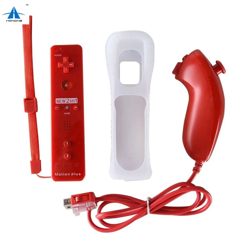 For Nintendo Wii Controller 2 In 1 Wireless Remote Controller Motion ...