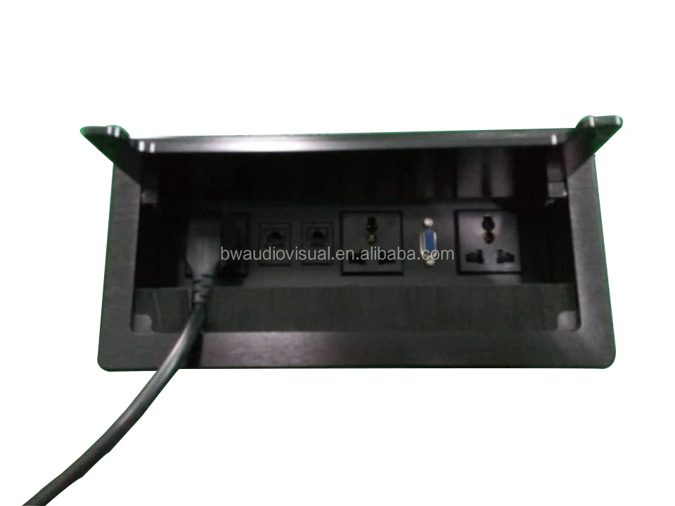 Bw Aluminum Brush Power Socket Desk Mounted For Meeting Table/desktop ...