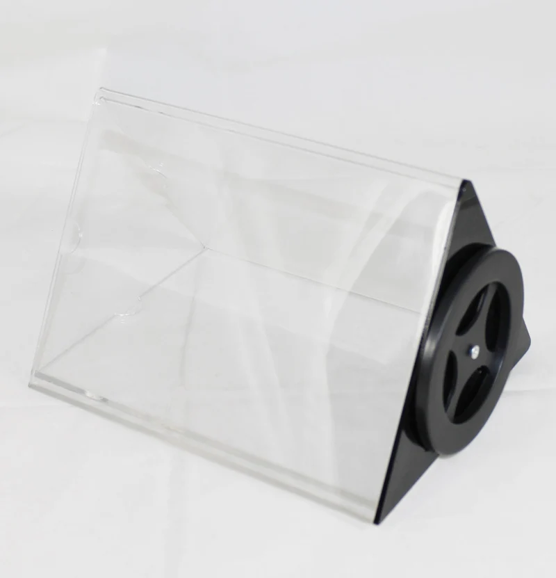 Transparent Acrylic Triangle Card Holder - 3 Sides Sign Display
