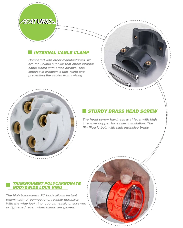 Australia Electric IP66 Plug 500V 5pin 20A Industrial Plug