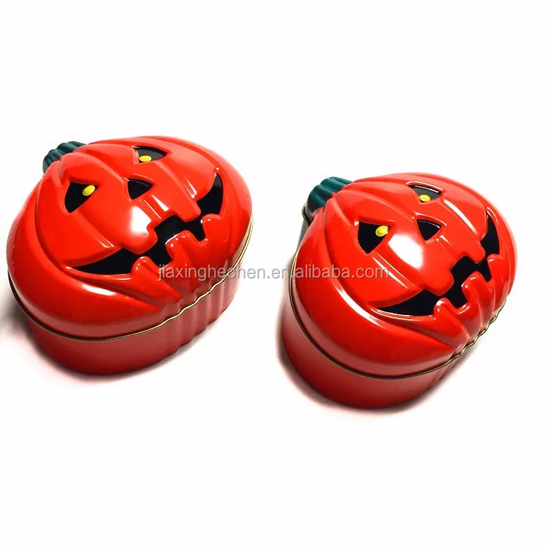Halloween Tin Box Pumpkin Shaped Tin Gift Box - Buy Halloween Packaging ...