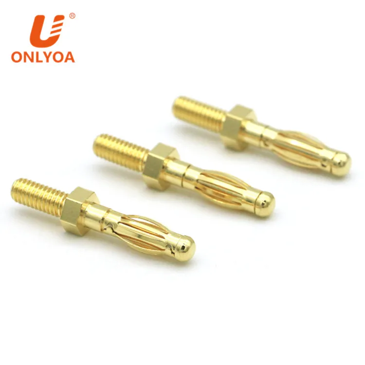 Onlyoa Custom Nickel/gold Plated Copper 4mm Banana Plug
