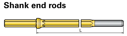 R25 Shank End Rod,Shank Hex. 22 Mm ( 7/8 ") * 108 Mm (4 1/4"). 25 Mm (1 ...