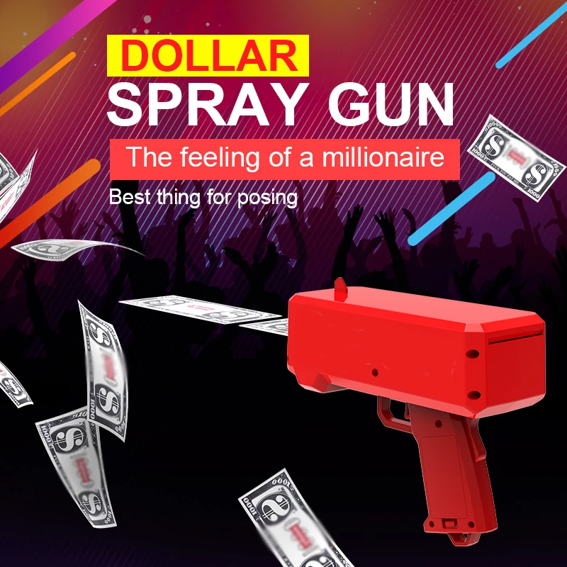 Gold Custom Logo Creative 2018 Christmas Gift Toy Gun Money Spray Gun ...