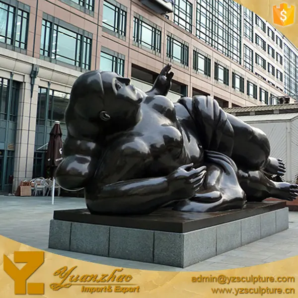 European Design Style Large Outdoor Bronze Fat Man Statue