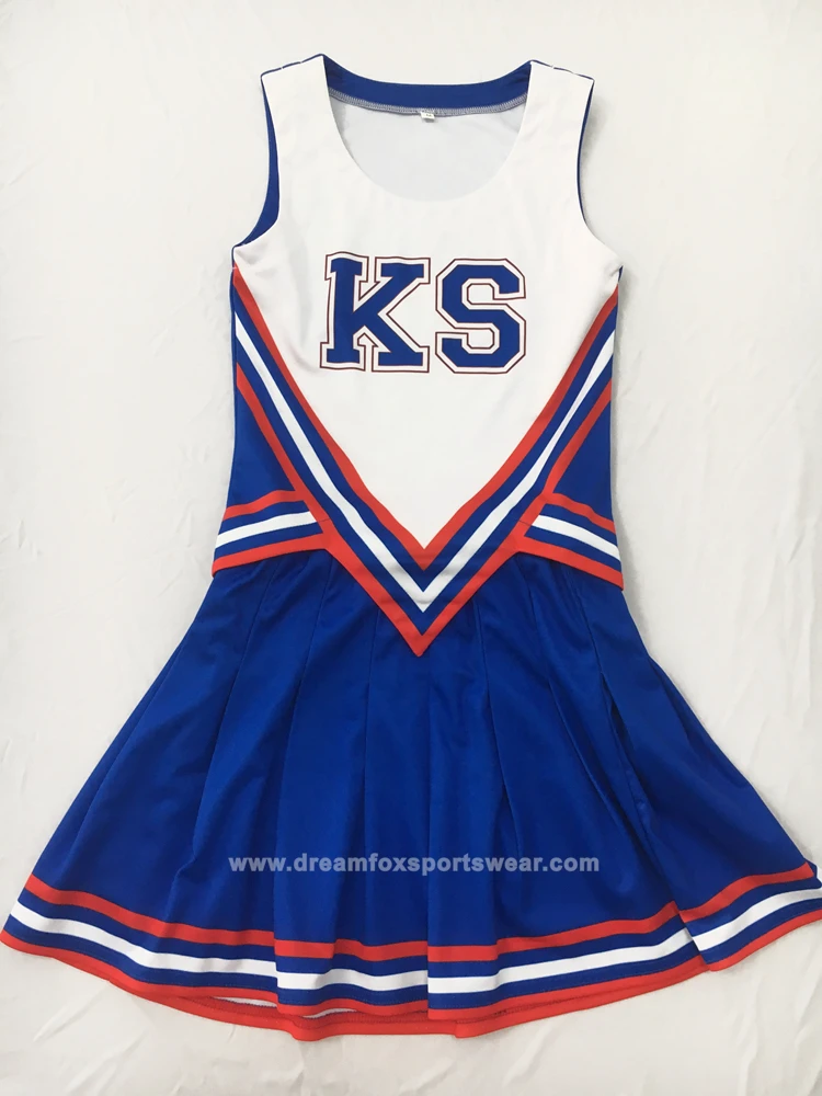 Polyester/spandex Children Cheerleading Uniforms, Blue Adult ...