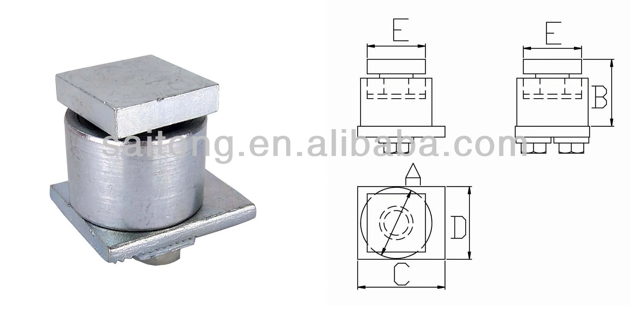 Swing Gate Top and Bottom Load Bearing Rotating Hinge BH7