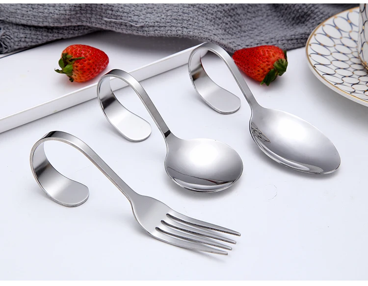 Stainless Steel Appetizer Bent Handle Coffee Spoon