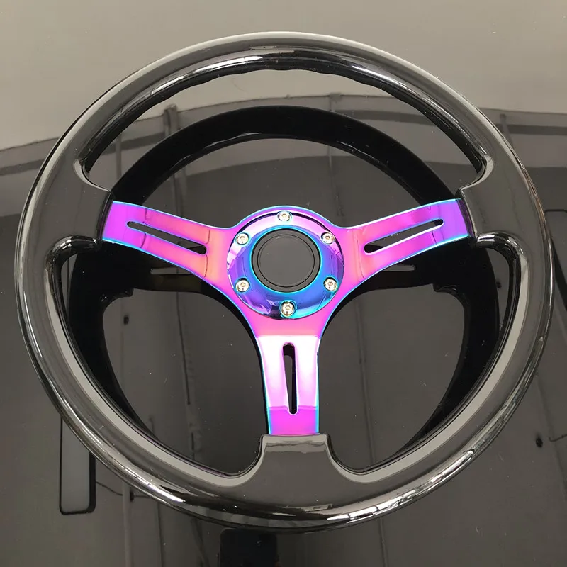Plastic Racing Car Steering Wheels For Sport Racer With Shiny 3 Spoke ...