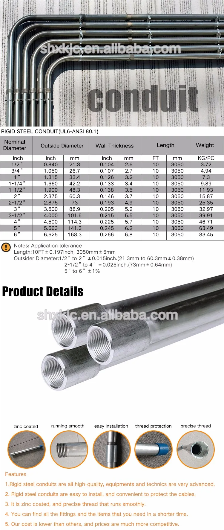 Rigid Steel Insulated Rgs Conduit - Buy Rgs Conduit,Rigid Insulated Rgs ...