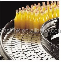 Heat Resistant Ss Flat Top Chain Conveyor System Stainless Steel Slat ...